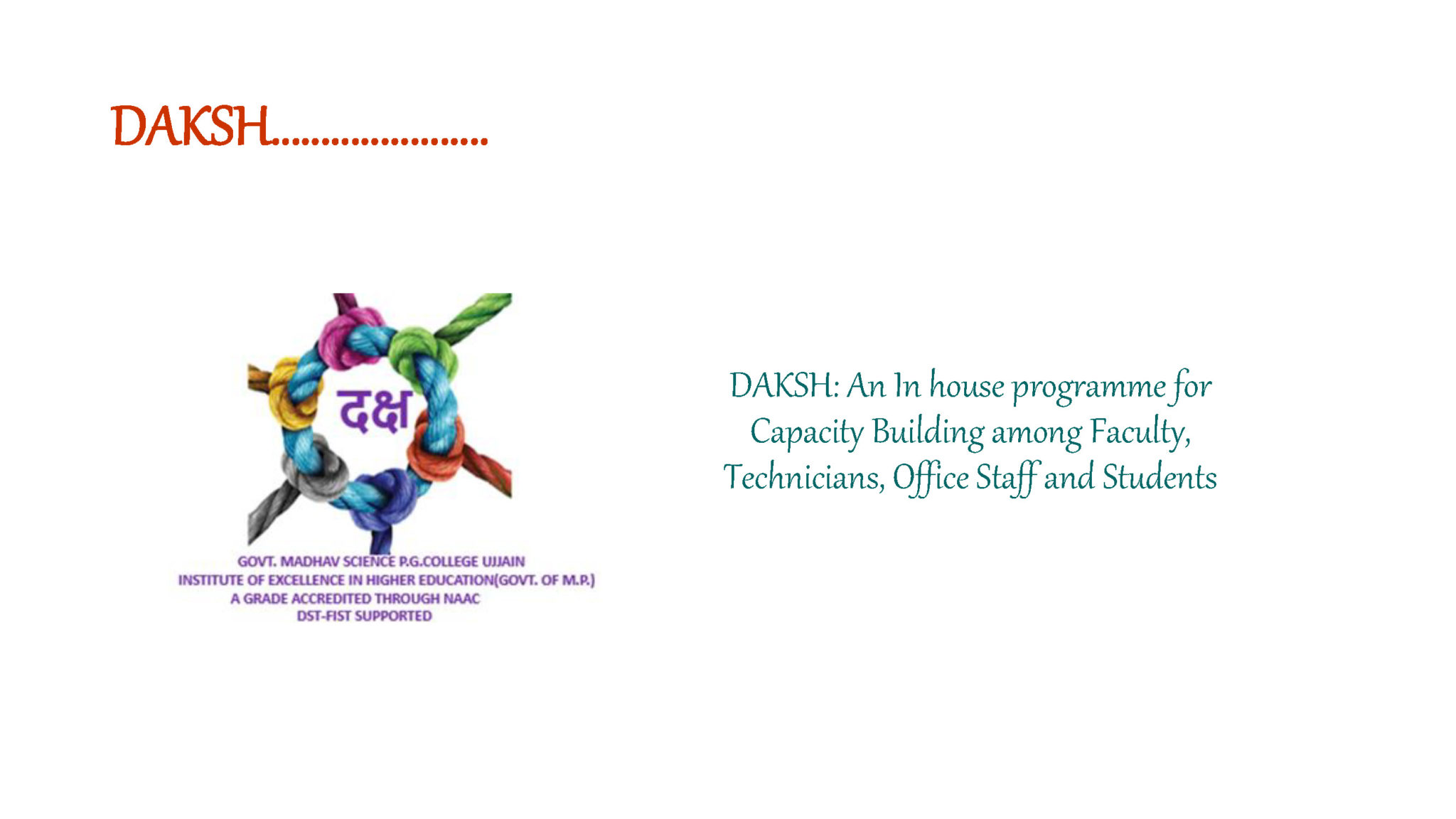 Flagship Programme – Govt. Madhav Science College Ujjain